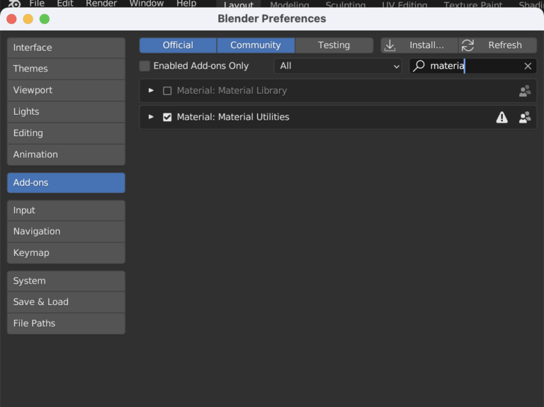 【Blender】マテリアルを一括設定できるアドオン-Material Utilities | AobecoArt